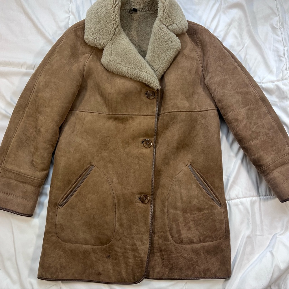 Vintage Taube Collection Leather Coat Size 14 - Gem